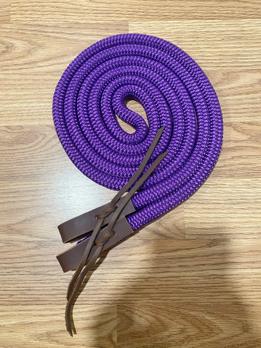 8' Purple Loop Reins w/ Plain Water Loops – Counter Canter Designs