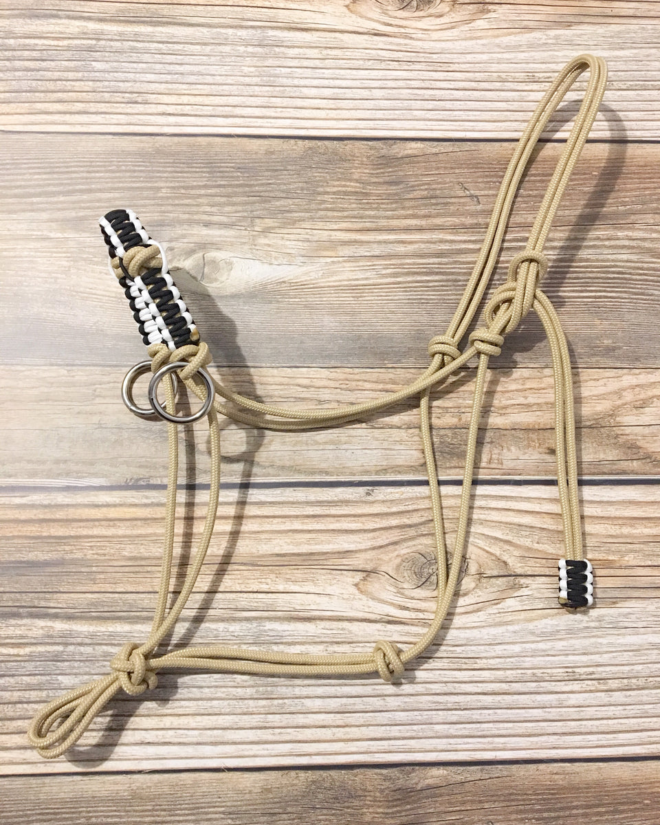 Sidepull Rope Halter w/ Braided Noseband – Counter Canter Designs